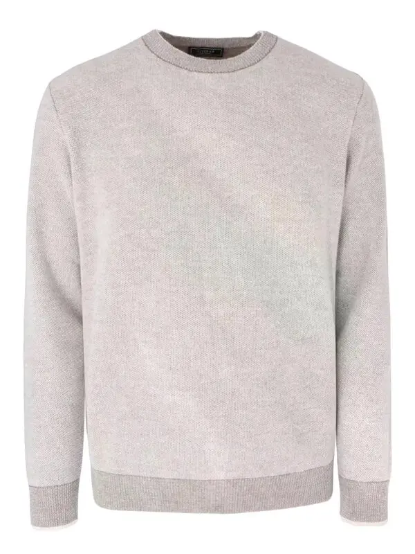 Peserico Ribbed Trim Crew Neck Sweater - Neutrals