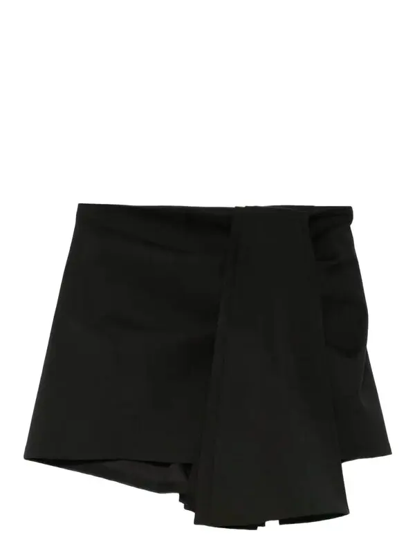 Giuseppe Di Morabito Draped Wool Shorts - Black