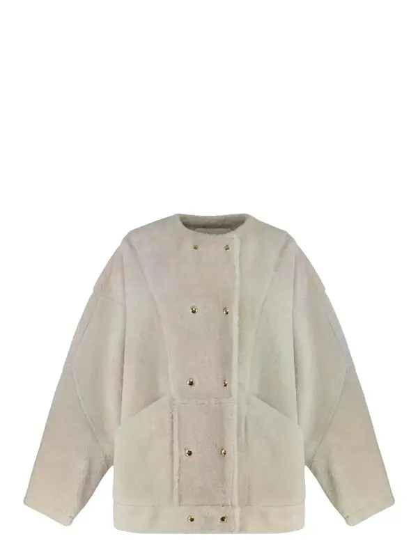 HALFBOY Buttoned Sheepskin Jacket - Neutrals