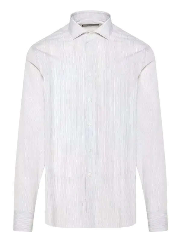 Canali Striped Shirt - White