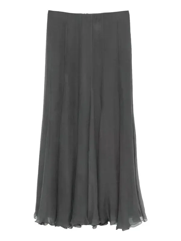 Chloé Pleated Maxi Skirt - Grey