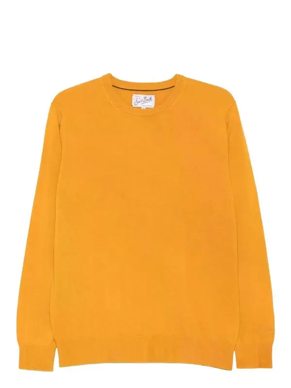 MC2 SAINT BARTH Logo-embroidered Crew-neck Jumper - Yellow