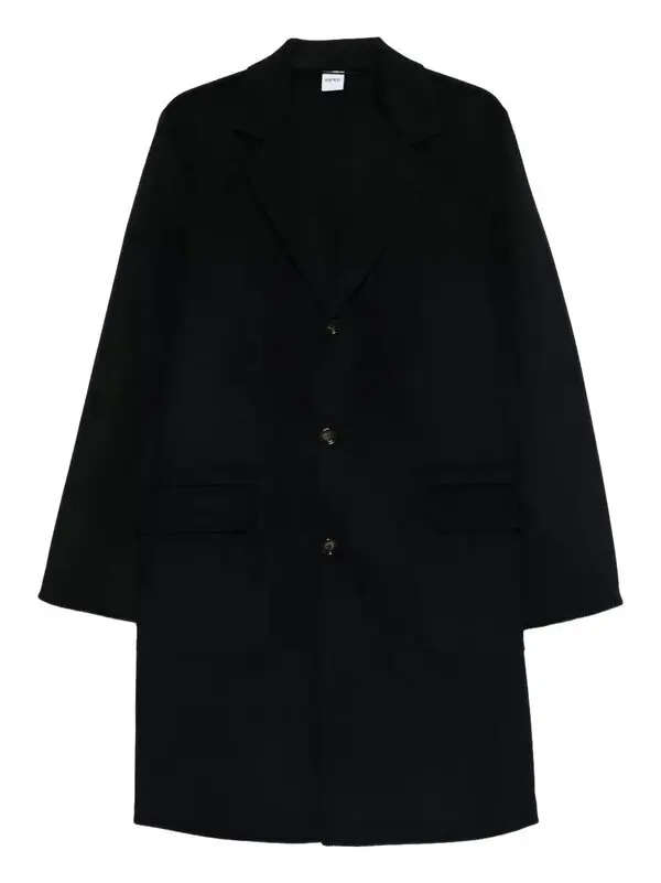 Aspesi Single-breasted Coat - Black