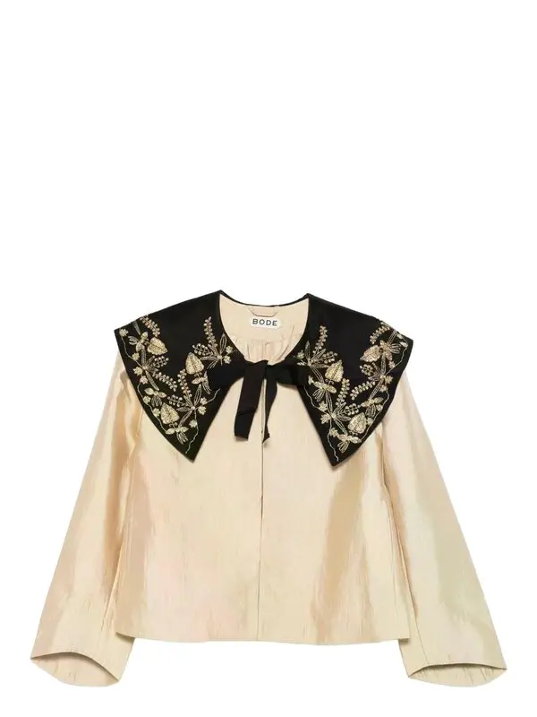 BODE Embroidered-collar Jacket - Neutrals
