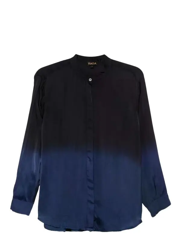 YAVI Dip-dyed Button-down Shirt - Blue