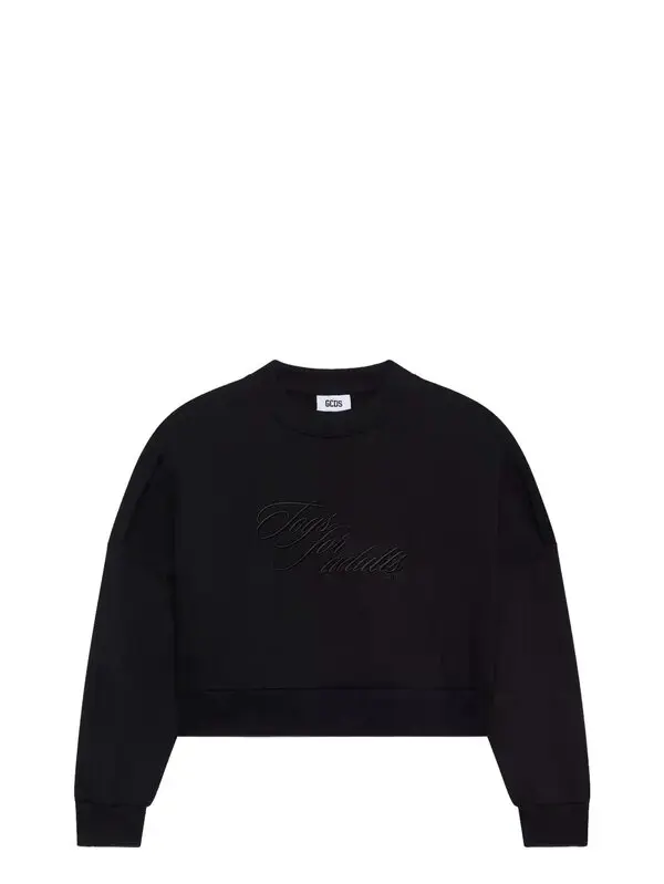 Gcds Logo-embroidered Sweatshirt - Black