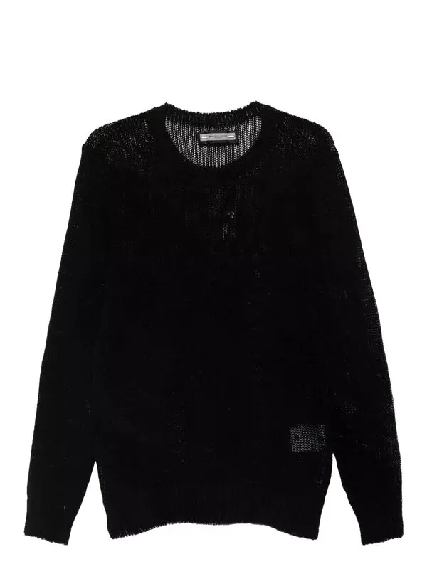 DEEPTI Crew-neck Knitted Sweater - 99 Black