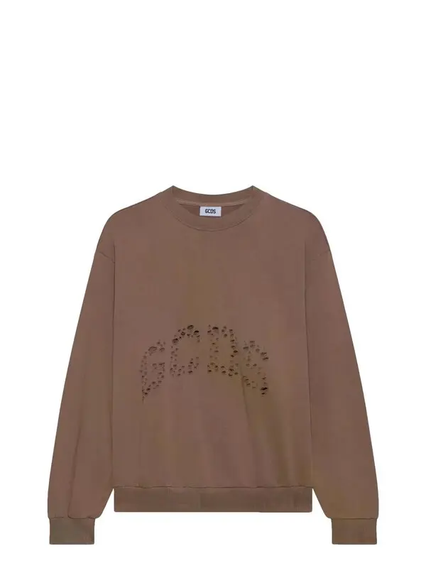 Gcds Logo-embellished Sweatshirt - Neutrals
