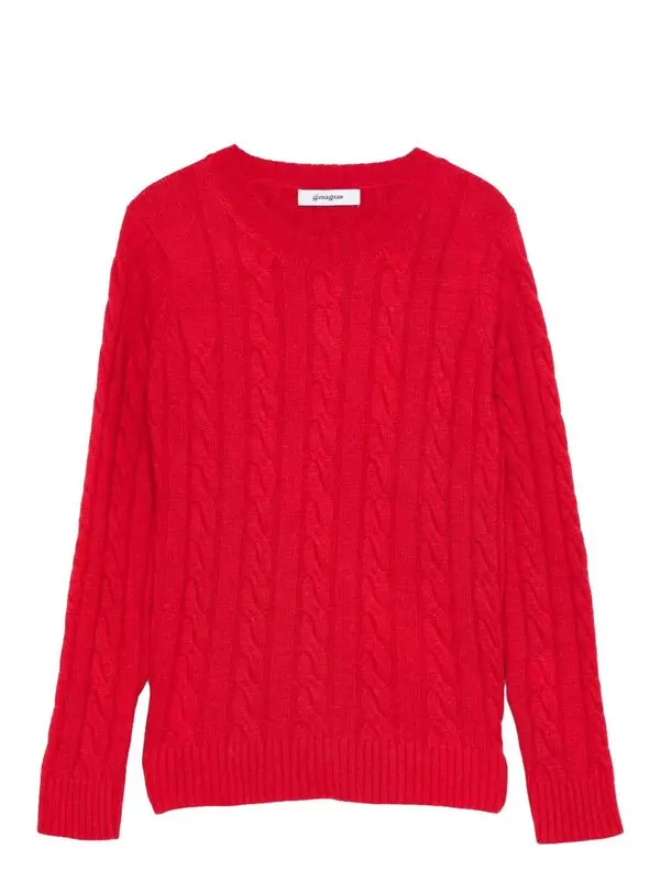 Gimaguas Cable-knit Sweater - Red