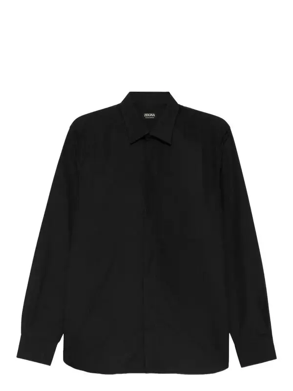Zegna Cotton Shirt - Black