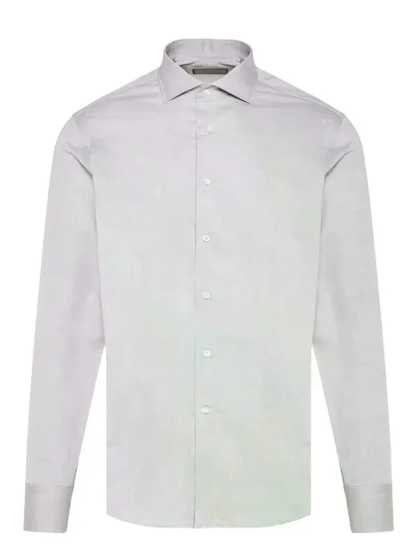 Canali Cotton Buttoned Shirt - Grey