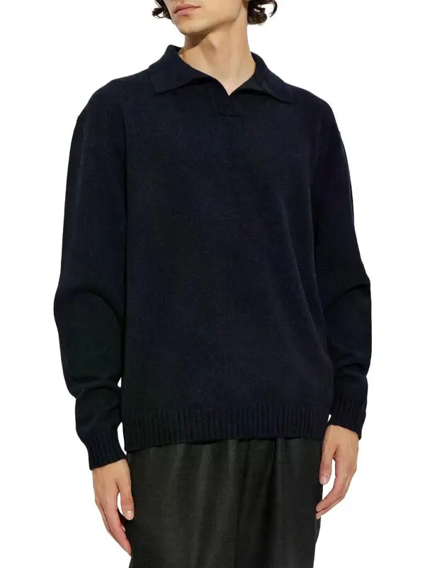 Sease Split-neck Sweater - Blue