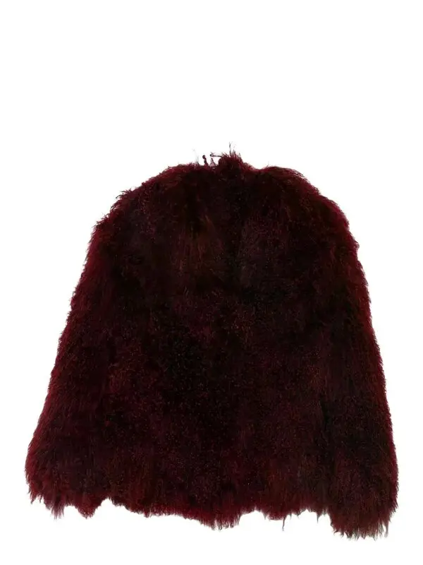 Nour Hammour Faux-fur Jacket - Red