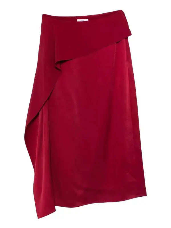 Erdem Midi Draped Skirt - Red