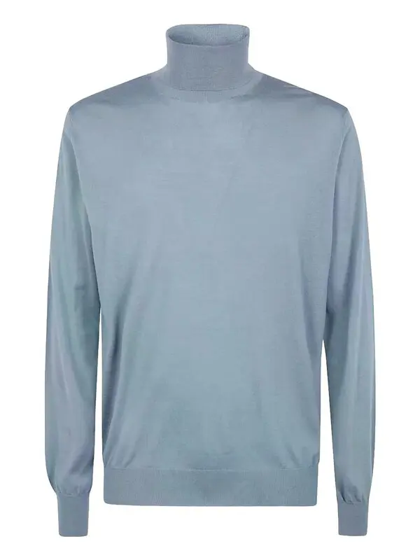 FILIPPO DE LAURENTIIS Turtleneck Long-sleeve Sweater - Blue