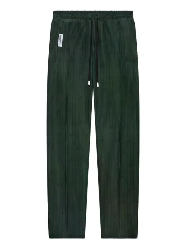 Gcds Pinstripe Drawstring Trousers - Green