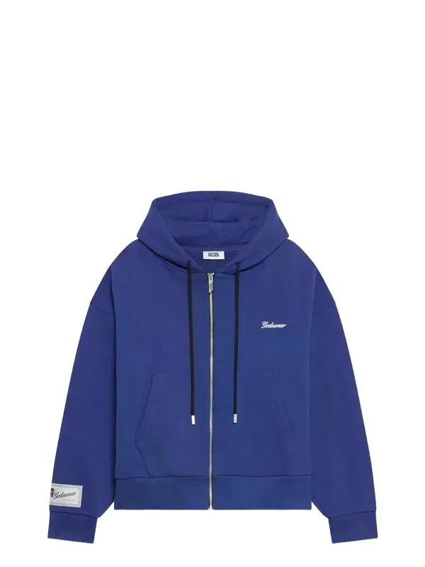 Gcds Zip-up Hoodie - Blue