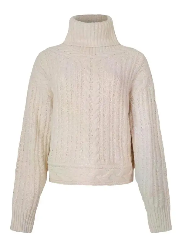 Isabel Marant Cable-knit Roll-neck Sweater - Neutrals