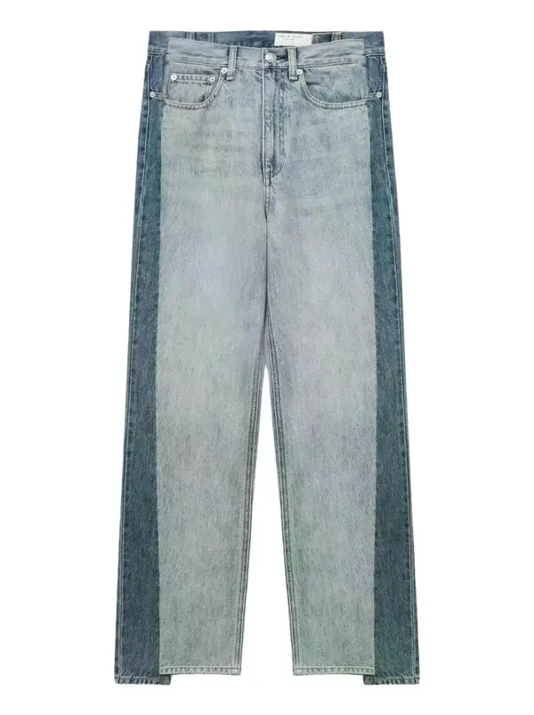 Rag & Bone Shea Panelled Straight Leg Jeans - Blue