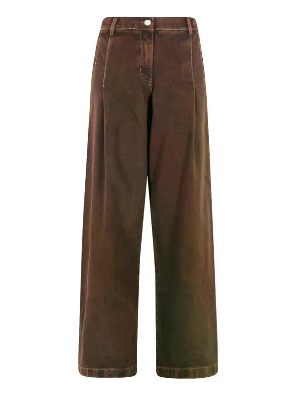 Federica Tosi Button-fastening Wide Leg Jeans - Brown