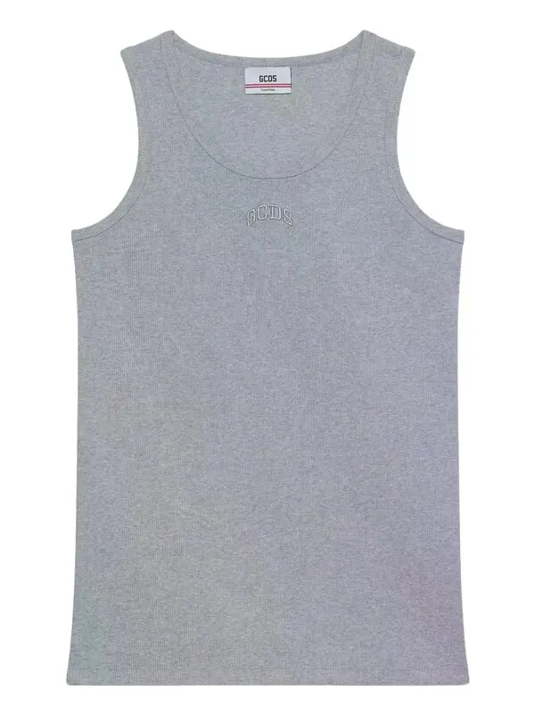 Gcds Ribbed Tank Top - Grey