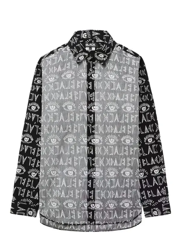 BLACK COMME DES GARÇONS Graphic-motif Shirt - Grey