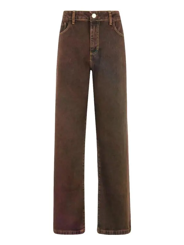Federica Tosi Belt-loops Jeans - Brown