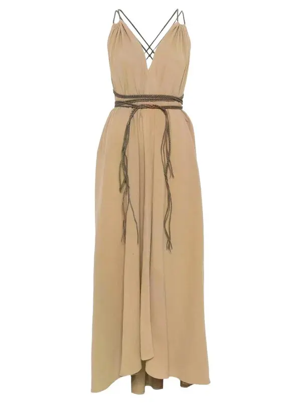 Caravana Asymmetric Day Dress - Neutrals
