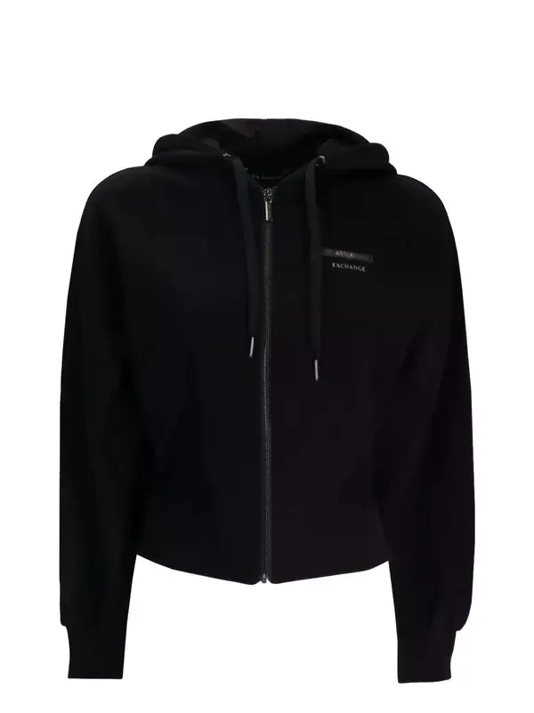 Armani Exchange Zip-up Hoodie - Black