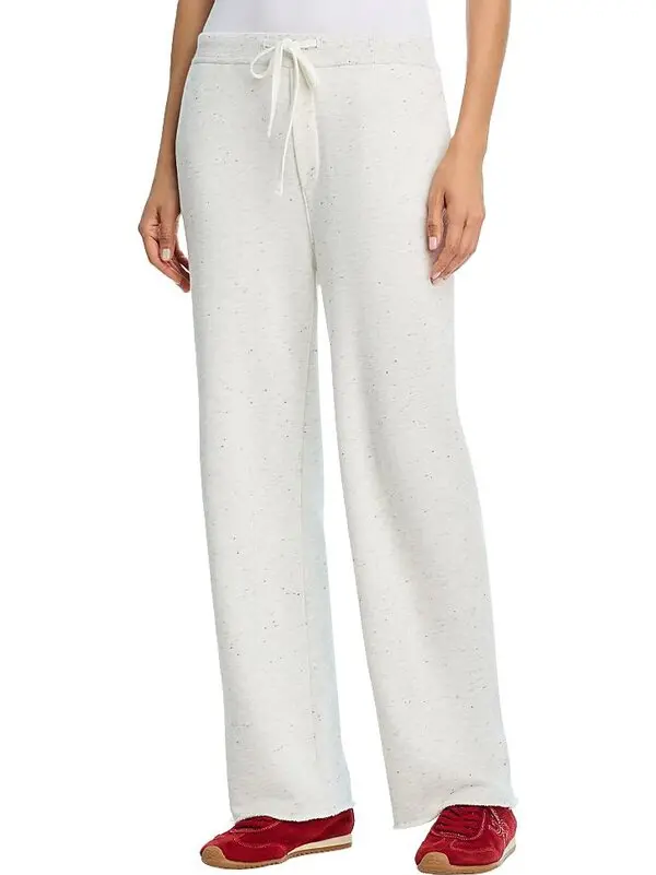 ATM Anthony Thomas Melillo Donegal French Terry Cropped Straight Pants - Chalk Donegal