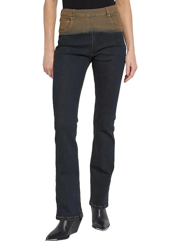 Lyssé Ceri High-rise Slim Flared Jeans - Dip Dye Black