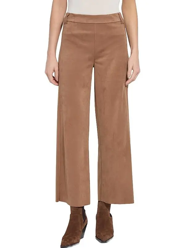 Lyssé Vionette Faux Suede Wide Leg Pants - Lux Camel