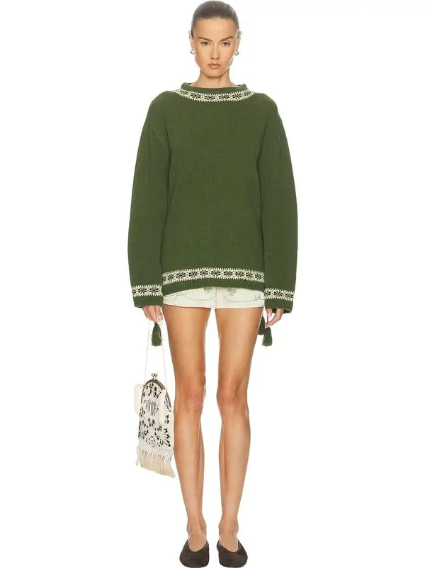BODE Moritz Sweater - Green Multi