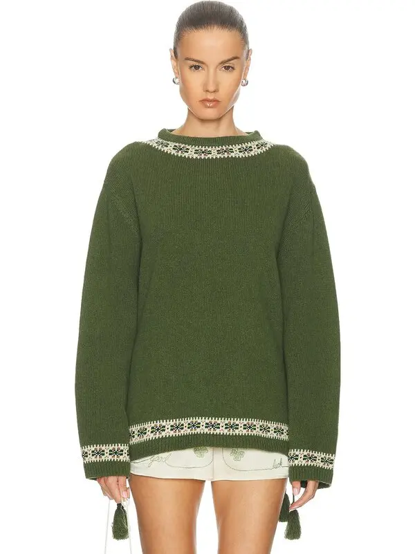 BODE Moritz Sweater - Green Multi