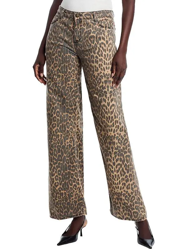 Kobi Halperin Joan Leopard Print Jeans - Natural Multi