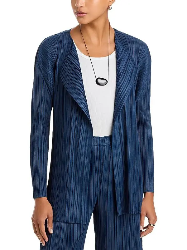 Issey Miyake Mellow Pleats Jacket - Navy