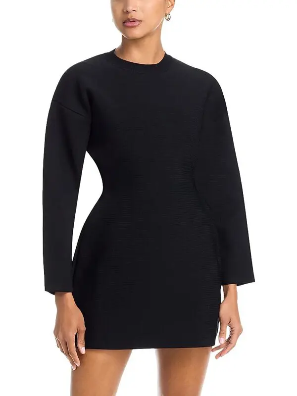 Wardrobe.NYC Rhw Power Knit Mini Dress - Black