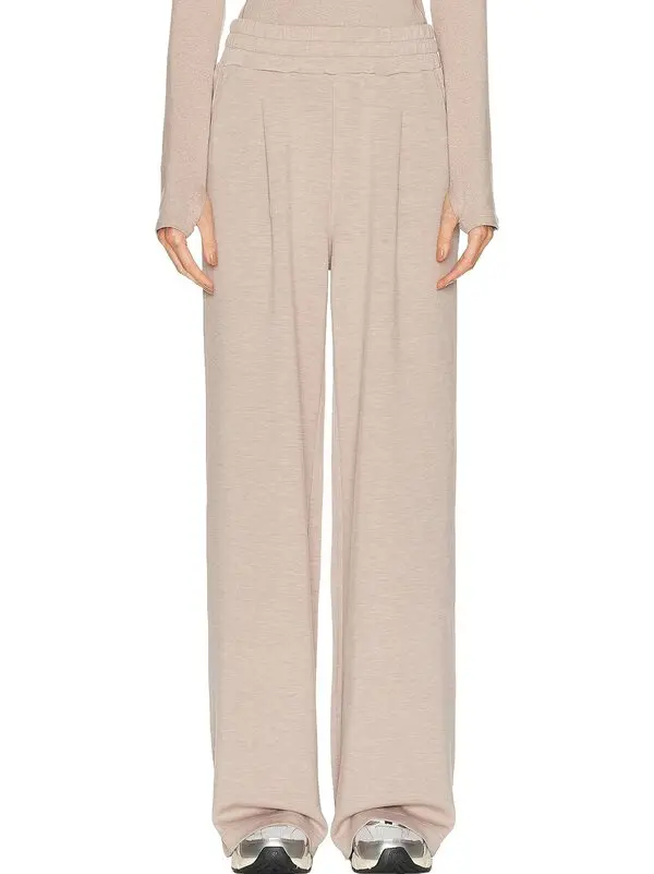 Varley The Extra Wide Leg 32 Pant - Taupe Marl