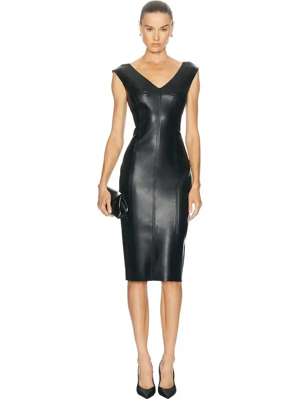 Norma Kamali Grace Pencil Dress - Black