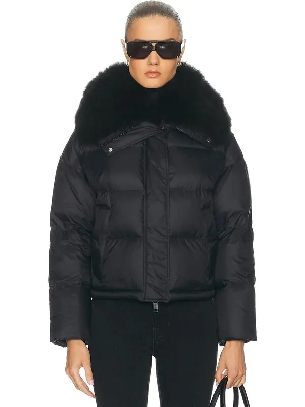 YVES SALOMON Short Down Jacket - Noir