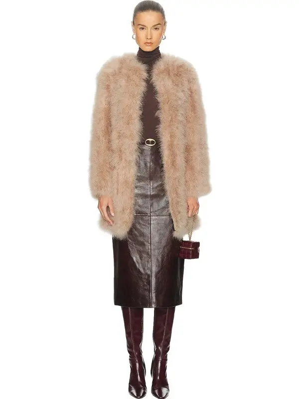 YVES SALOMON Feather Jacket - Palombaggia