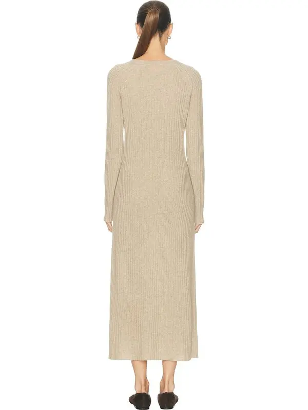 Guest In Residence Wide Ribbed Cashmere Dress - Taupe