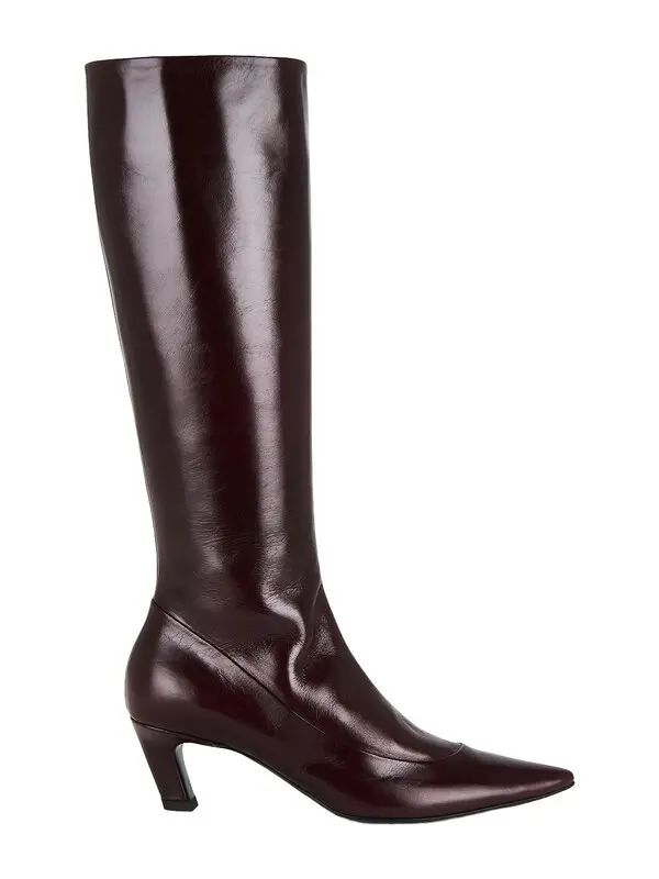 Christopher Esber Miles Tumbled Leather Boots - Tumbled Maroon