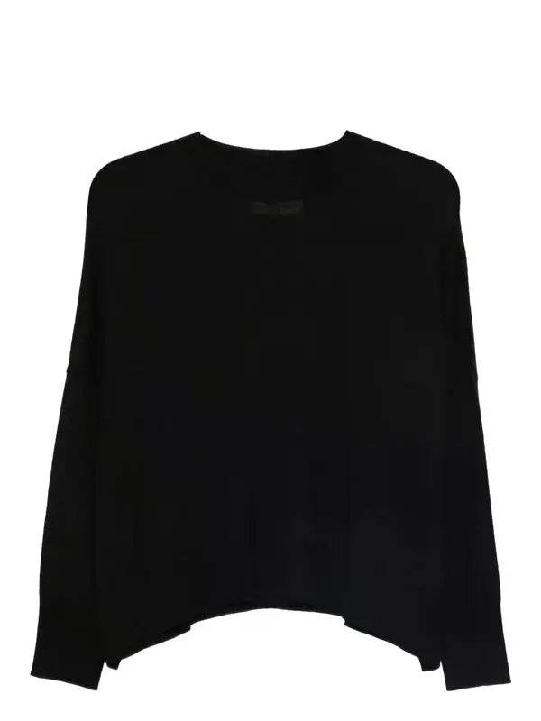Laboratorio Capri Long-sleeved Knitted Sweater - Black