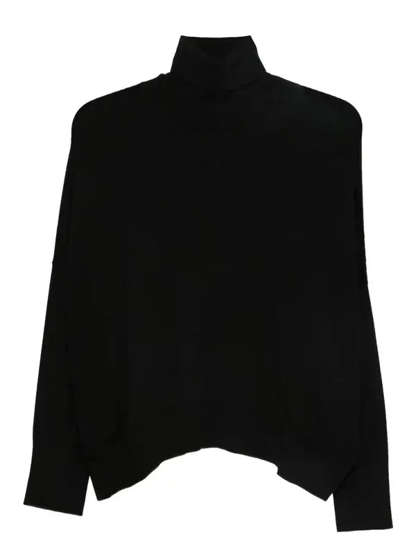 Laboratorio Capri Roll-neck Knitted Sweater - Black