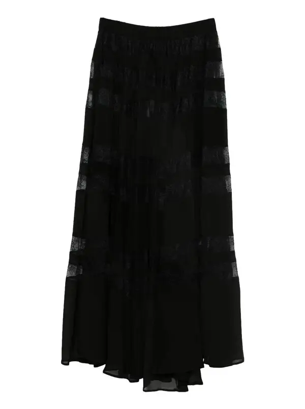 Marella Lace-insert Maxi Skirt - Black