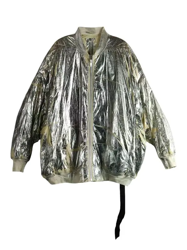 Rick Owens Peter Bomber Jacket - Silver