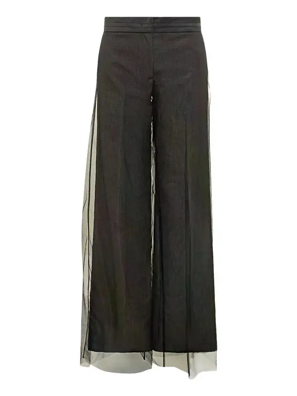 MSGM Tulle-overlay Trousers - Grey