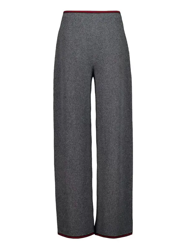 Gucci Felted Knit Straight Trousers - Grey