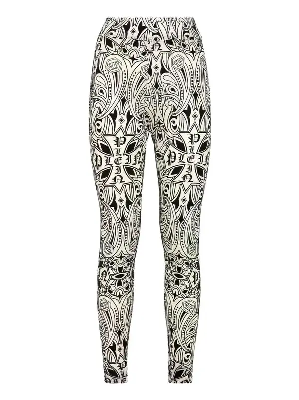 Philipp Plein Gothic Plein Leggings - Black
